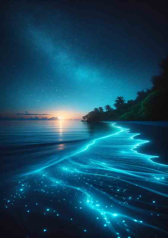 bioluminescent bay wallpaper