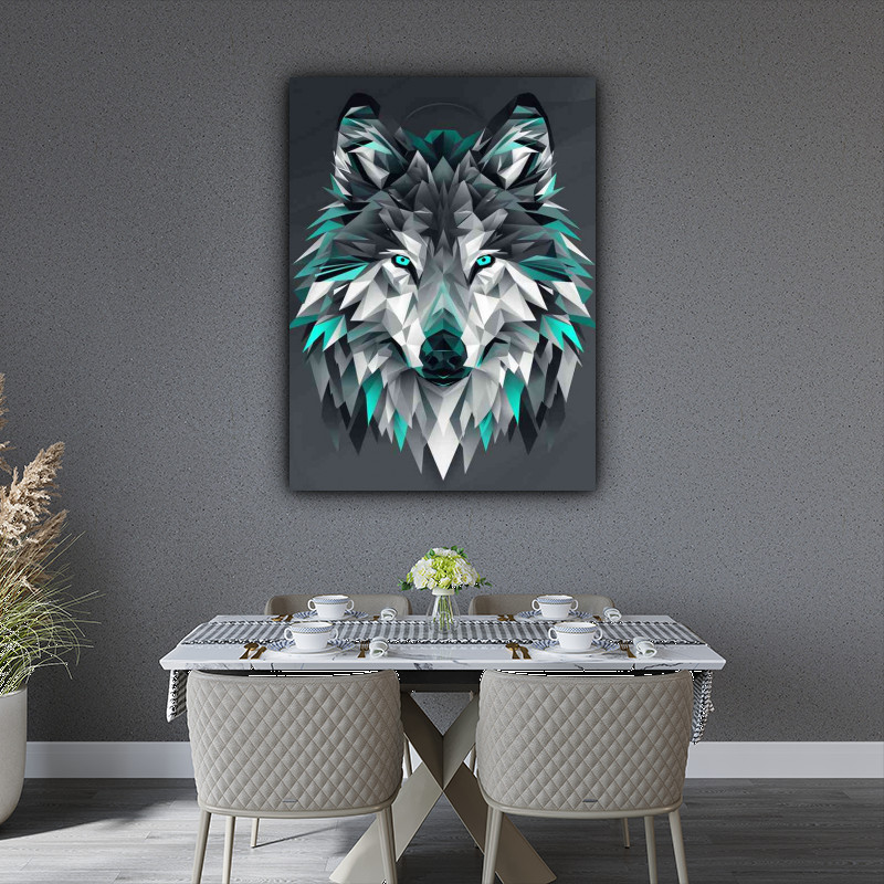 wolf art abstract